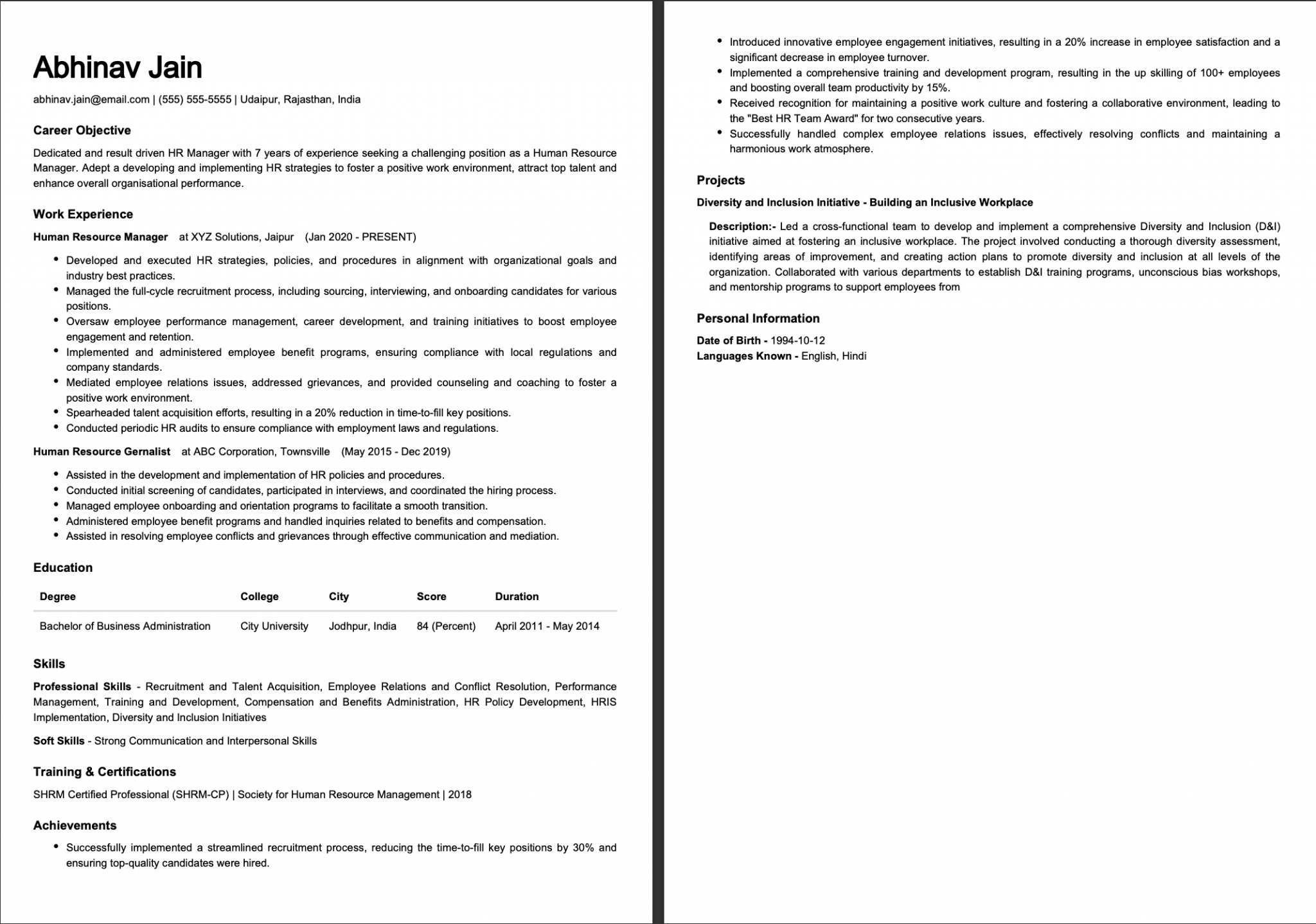 How to Write an HR Manager Resume That Gets You Hired