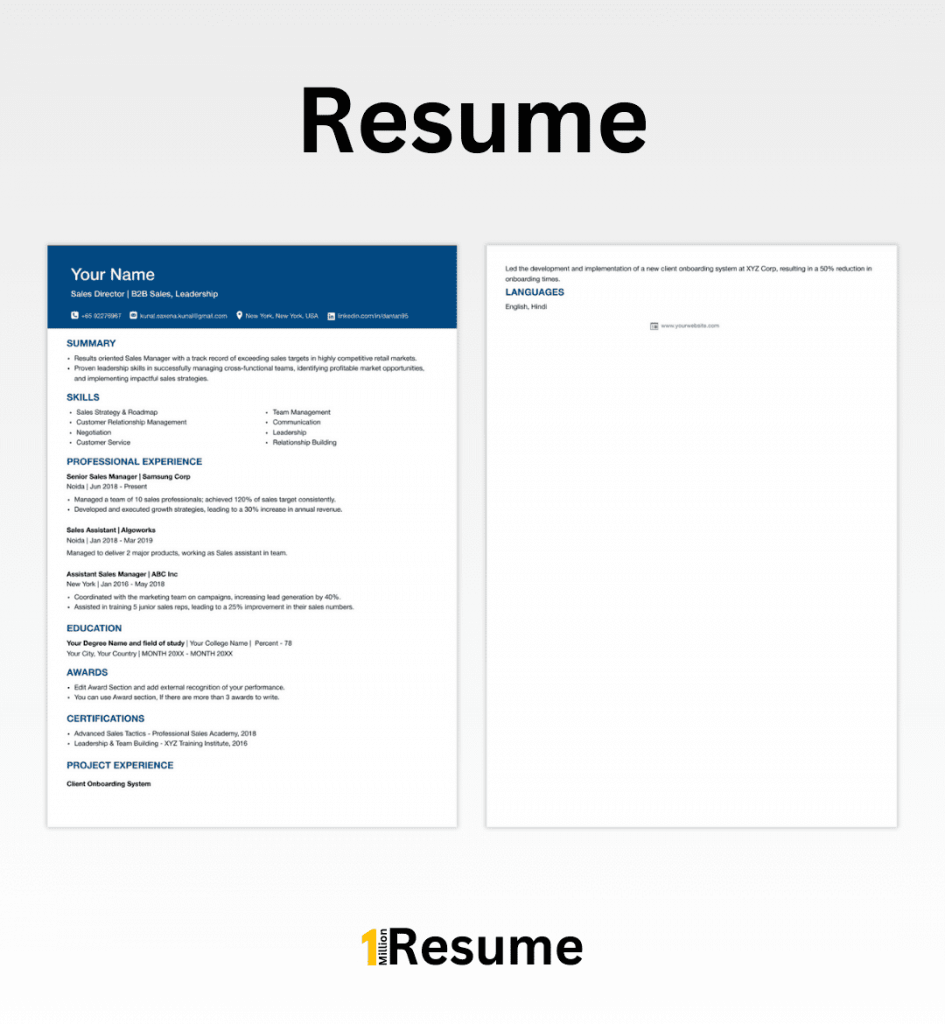 Resume vs CV: Understand and Decide | 1MillionResume